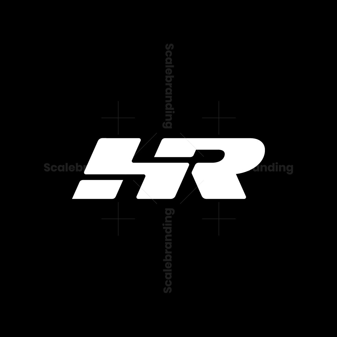 Bold Letter HR Initial Monogram Logo Designed in Minimalist | Scalebranding