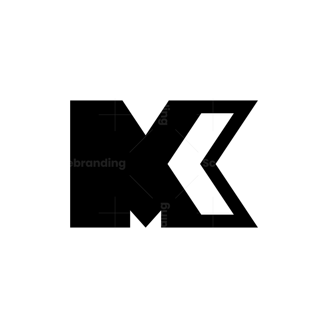 Bold Letter MK Monogram Logo | Scalebranding