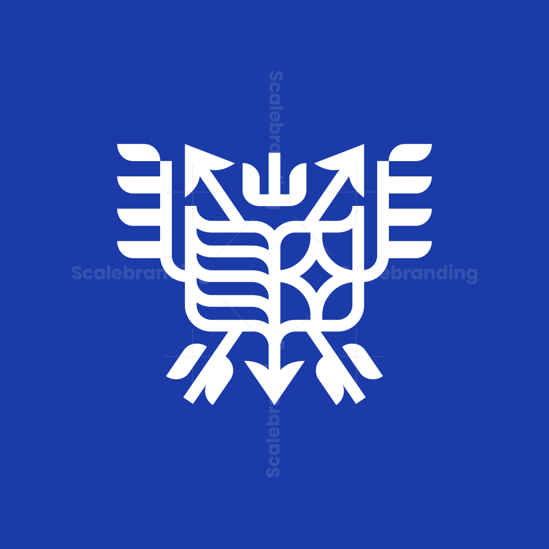 Book Arrow Crown Heraldic Logo | Scalebranding