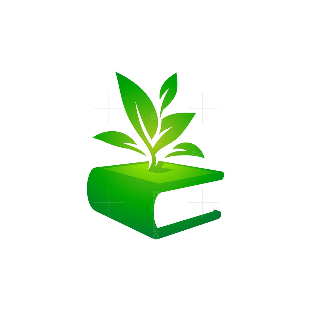 Book Plant Green Learning Logo | Scalebranding