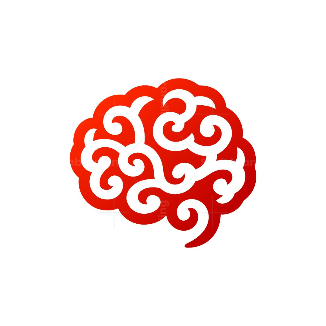 Brain red Swirl Logo | Scalebranding