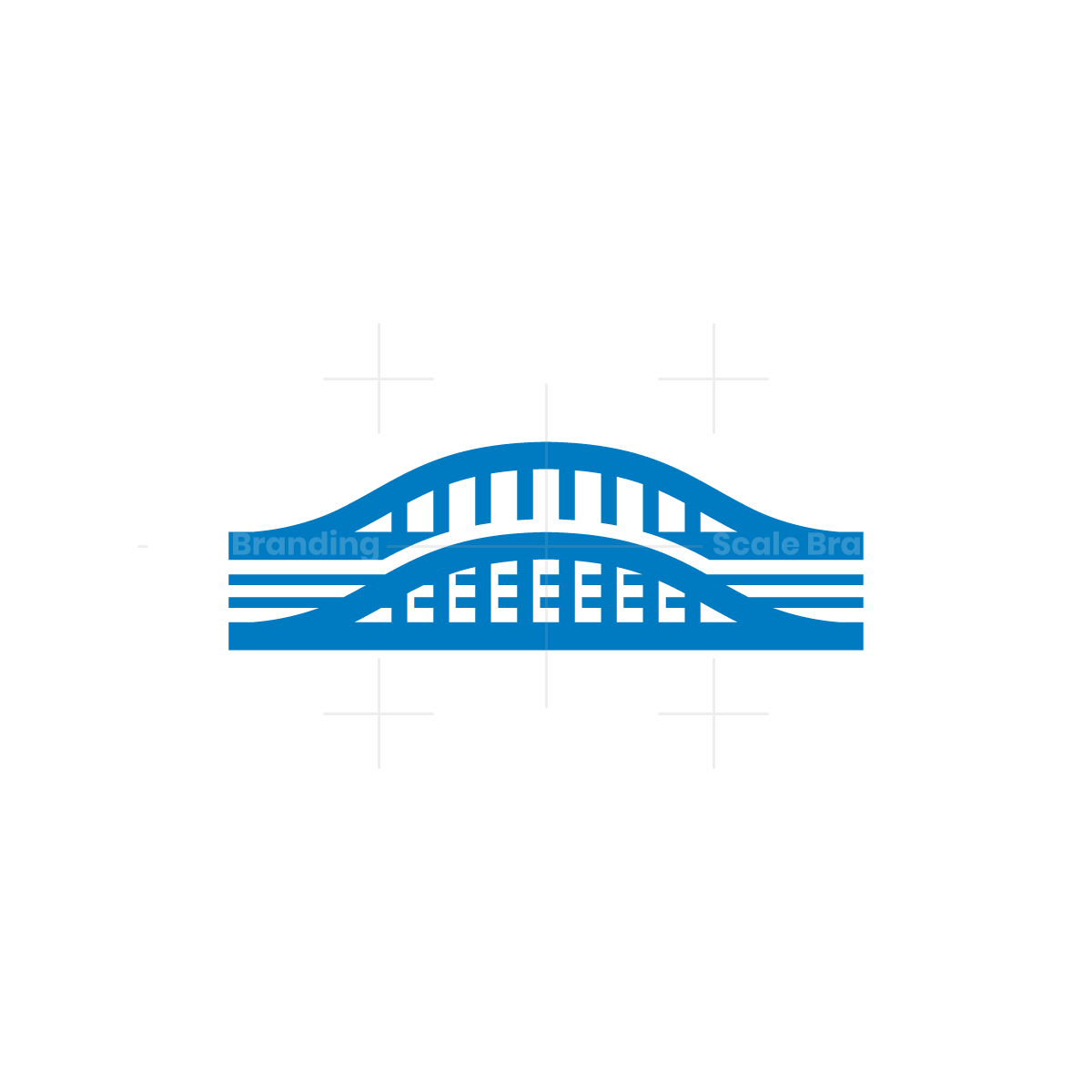 Bridge Logo Blue Bridge Logo Crossing Bridge Logo | Scalebranding