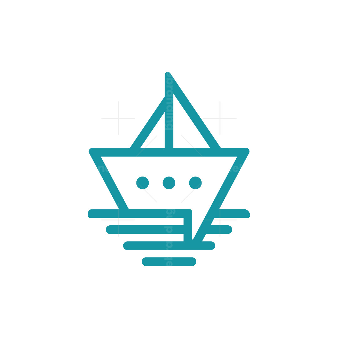 Bubble Chat Boat Logo | Scalebranding