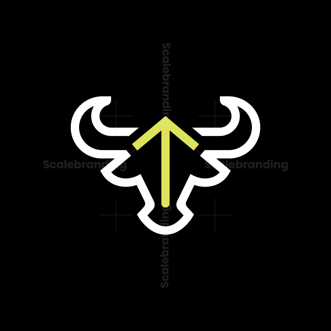 Bull With Arrow Up logo | Scalebranding