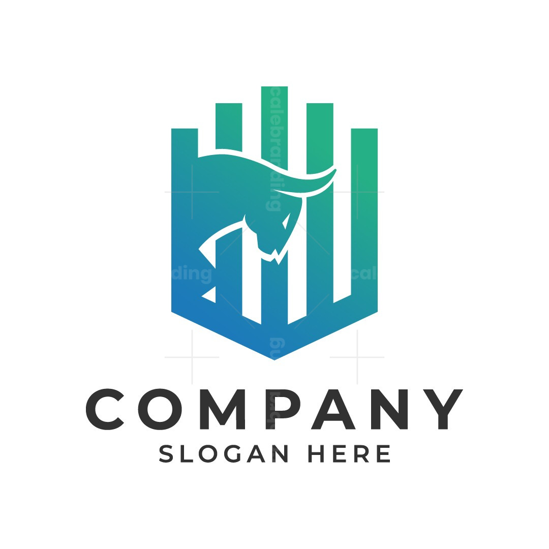 Bull Chart Shield Logo | Scalebranding
