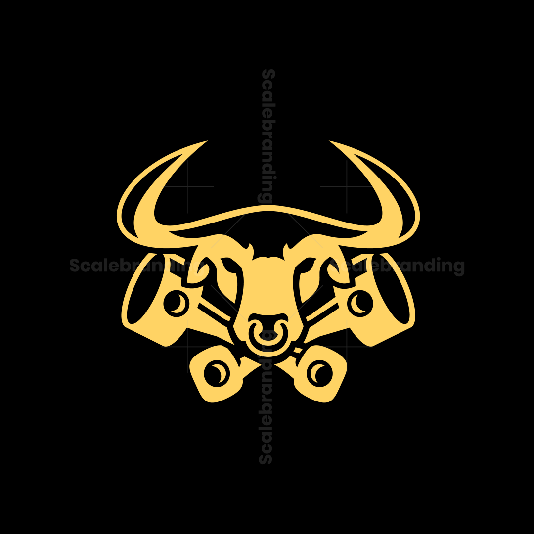 Engine Piston Bull Head Logo | Scalebranding