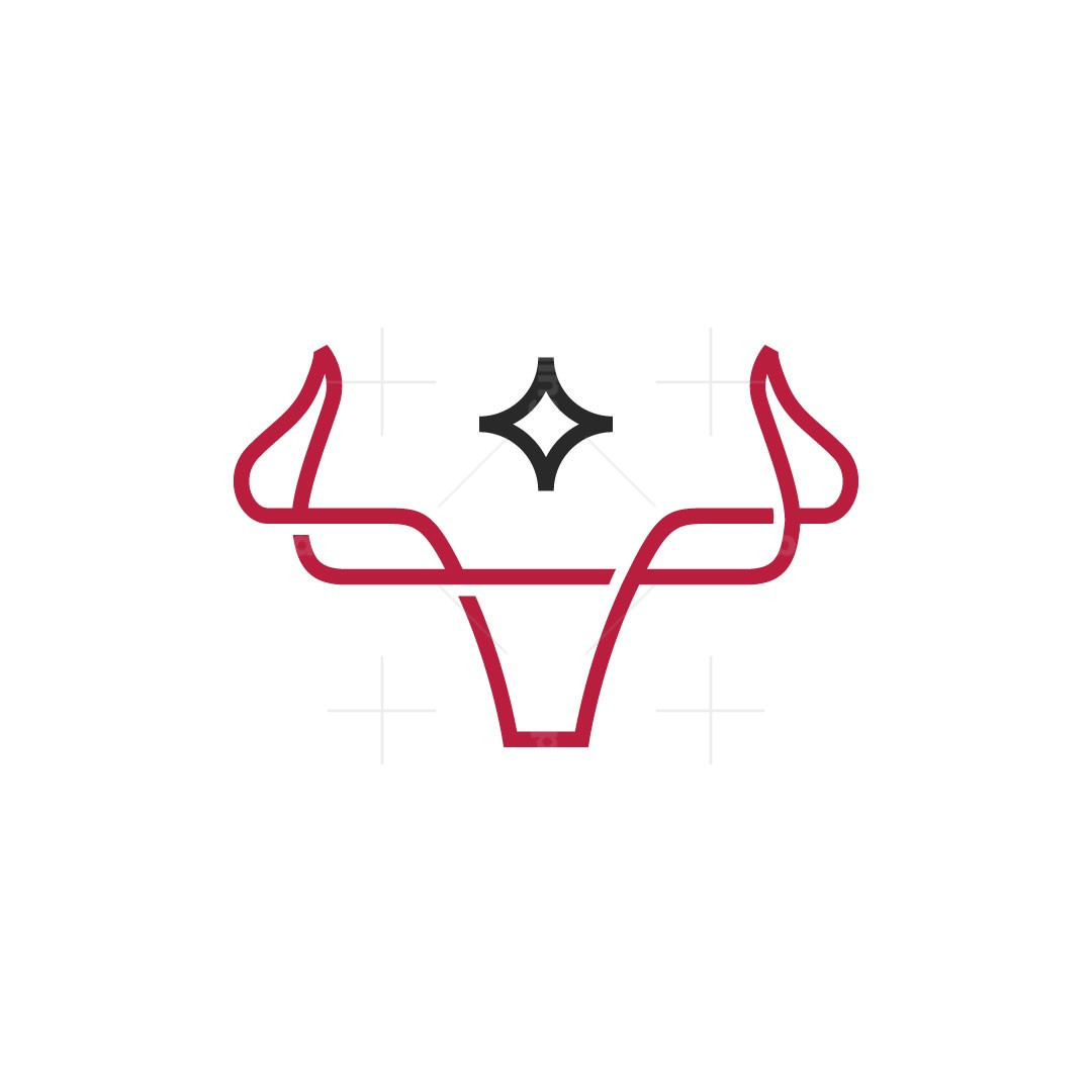 Bull Head Star Line Logo | Scalebranding