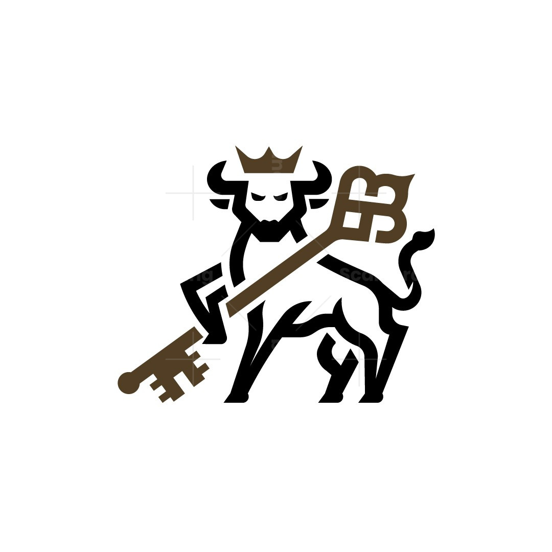 Outline King Bull Key Logo | Scalebranding