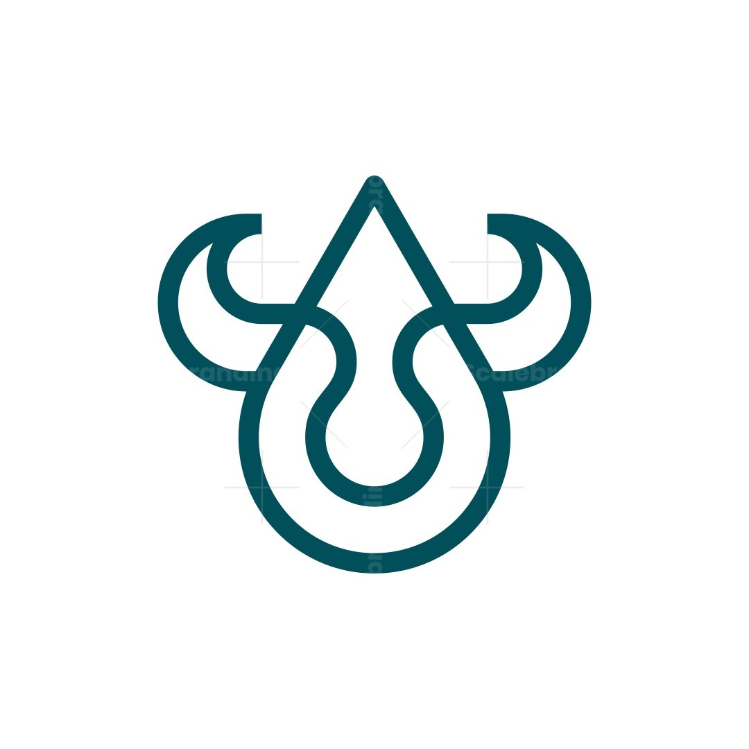 Bull Water Drop Logo | Scalebranding
