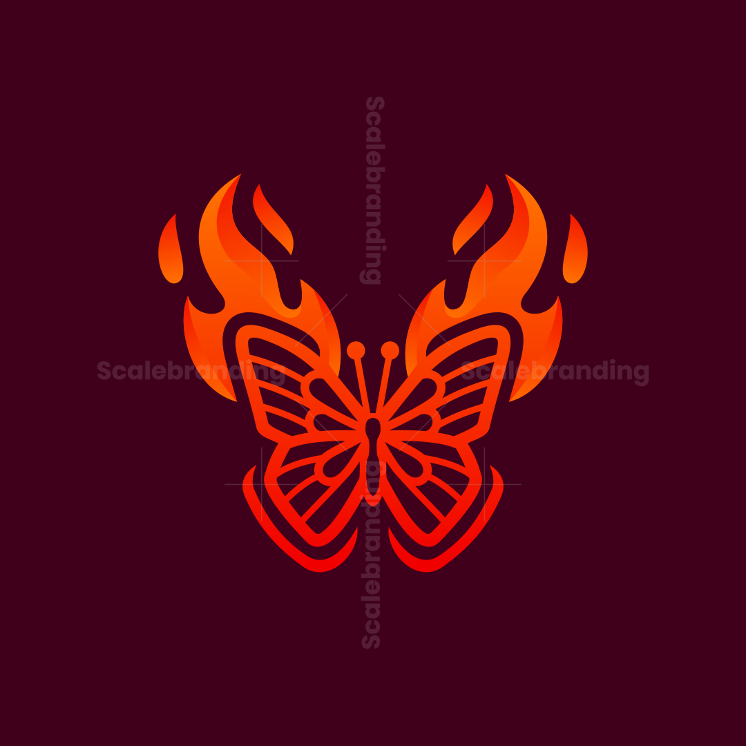 beautiful burning fire butterfly logo | Scalebranding