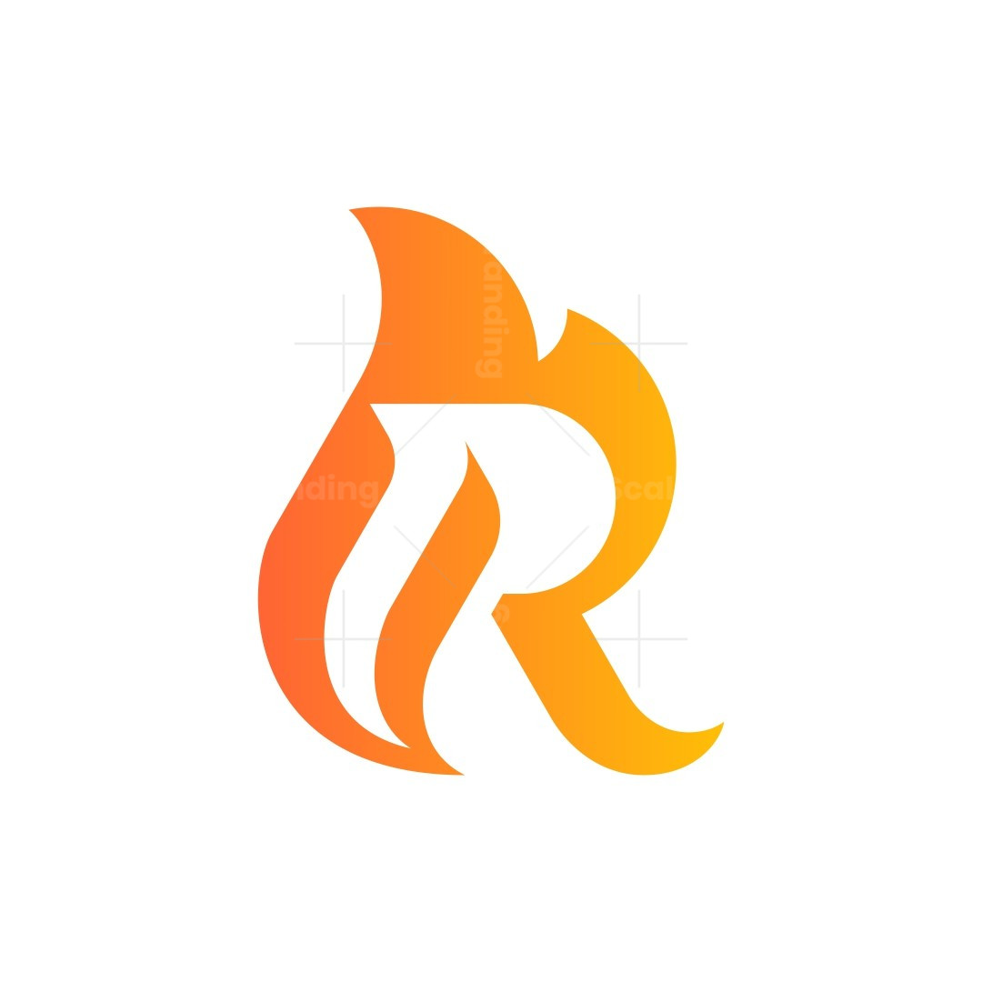 Burning Fire R Letter Logo | Scalebranding