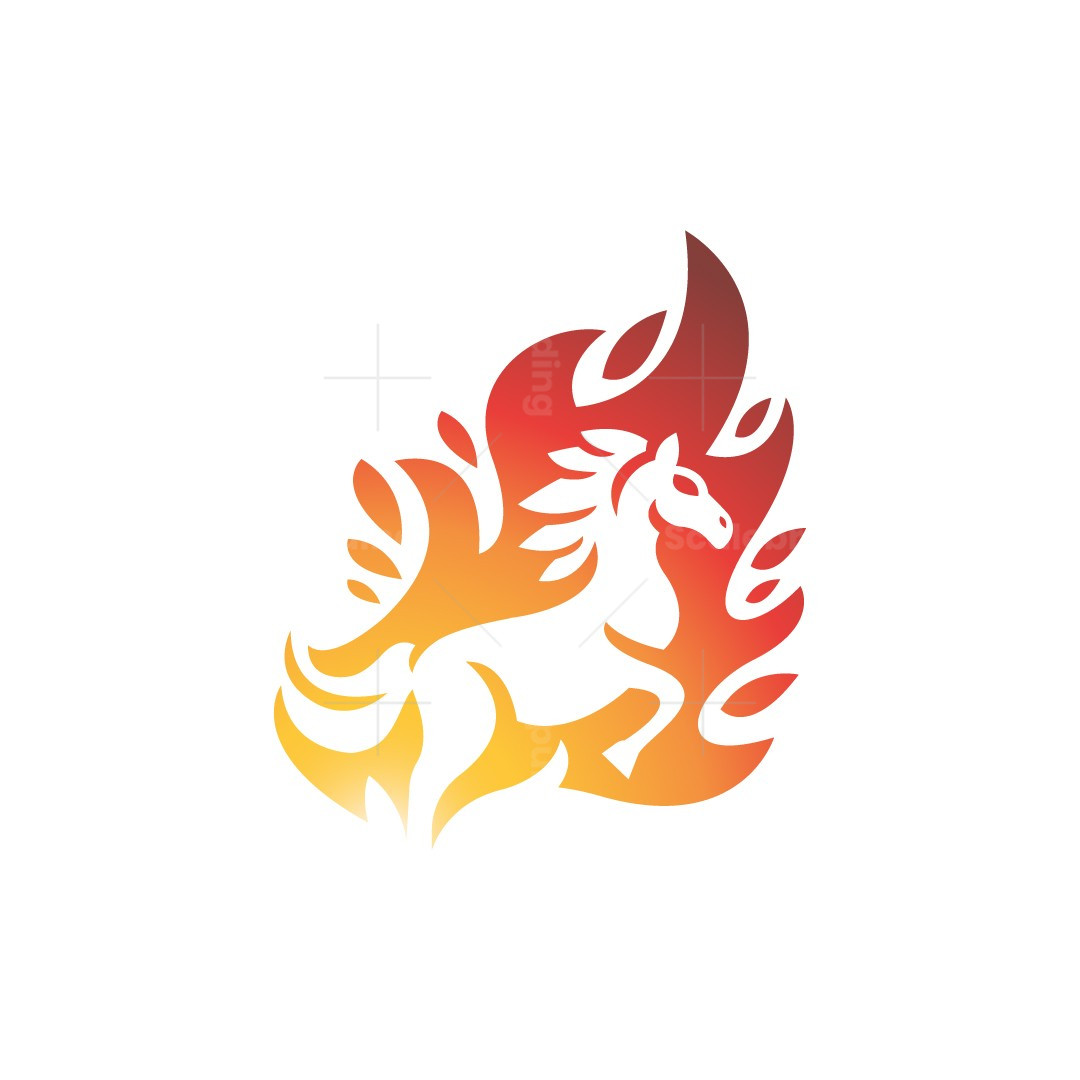 Burning Race Horse Logo | Scalebranding