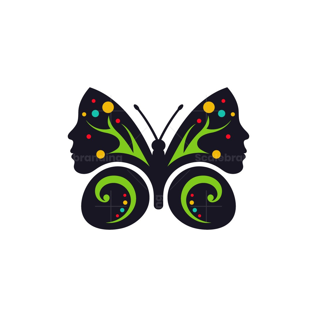 Butterfly faces logo | Scalebranding