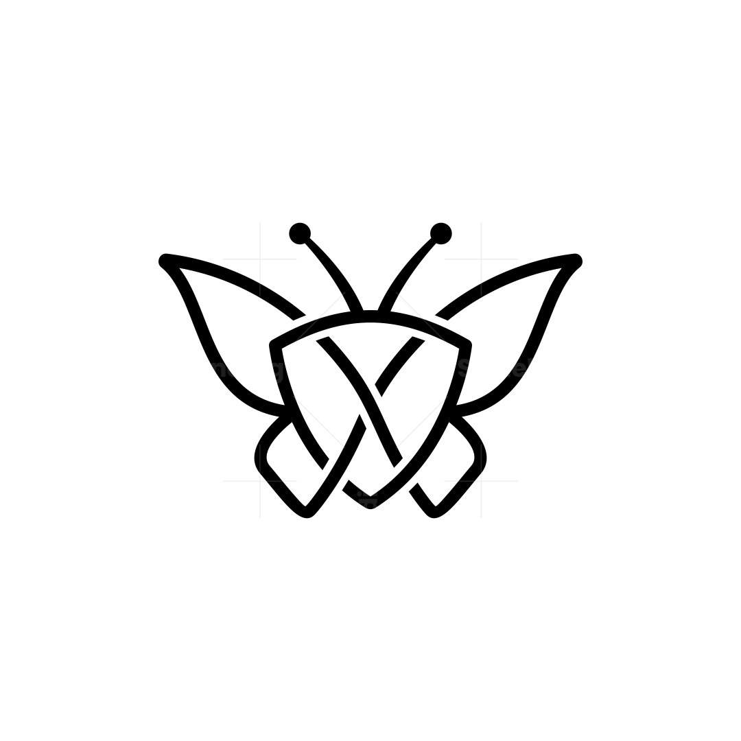 Modern Butterfly Shield Protection Logo | Scalebranding