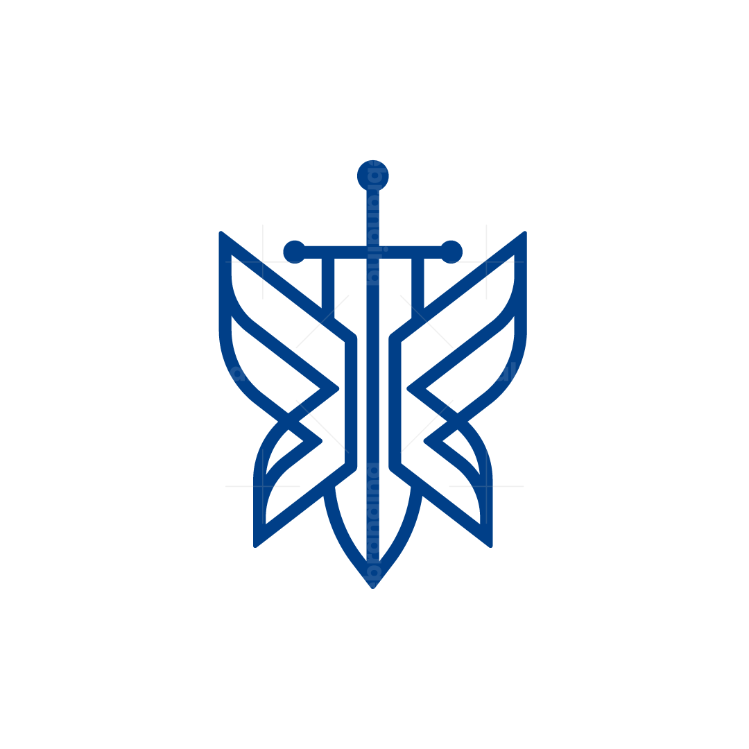 Butterfly Sword Logo With A Modern Look | Scalebranding