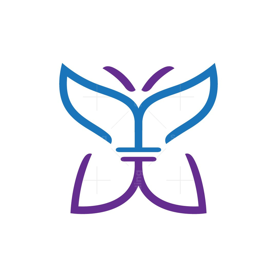 Butterfly Whale Tail Logo | Scalebranding