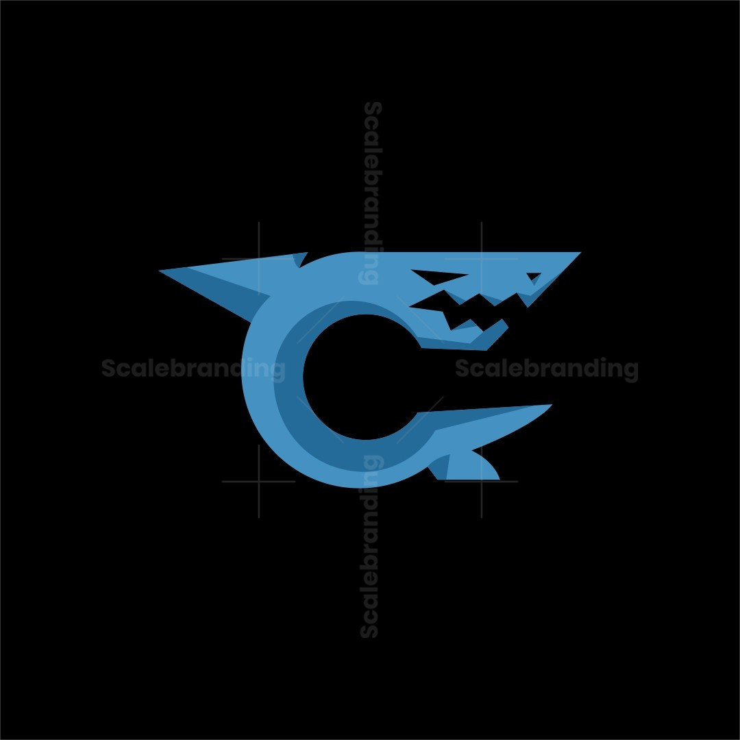 C Letter Shark Logo | Scalebranding