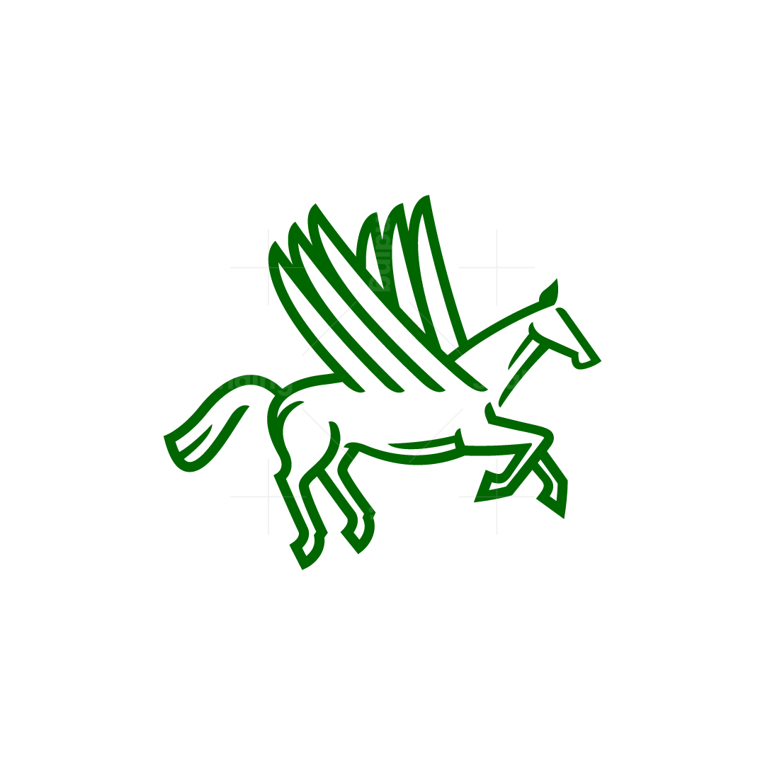 Black Pegasus Logo Flying Pegasus Logo | Scalebranding