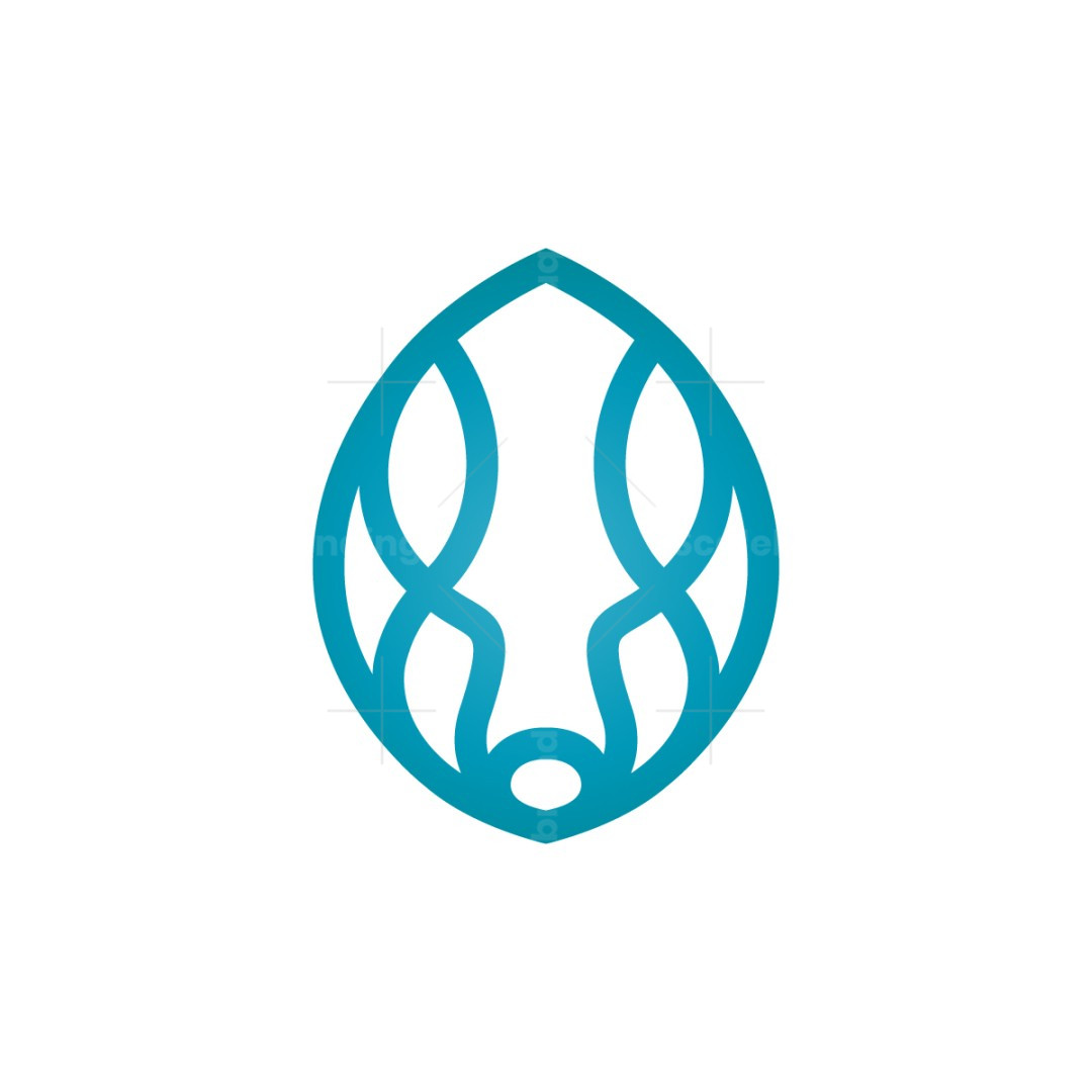 Blue Minimalist Wolf Logo Wolf Head Logo Design | Scalebranding