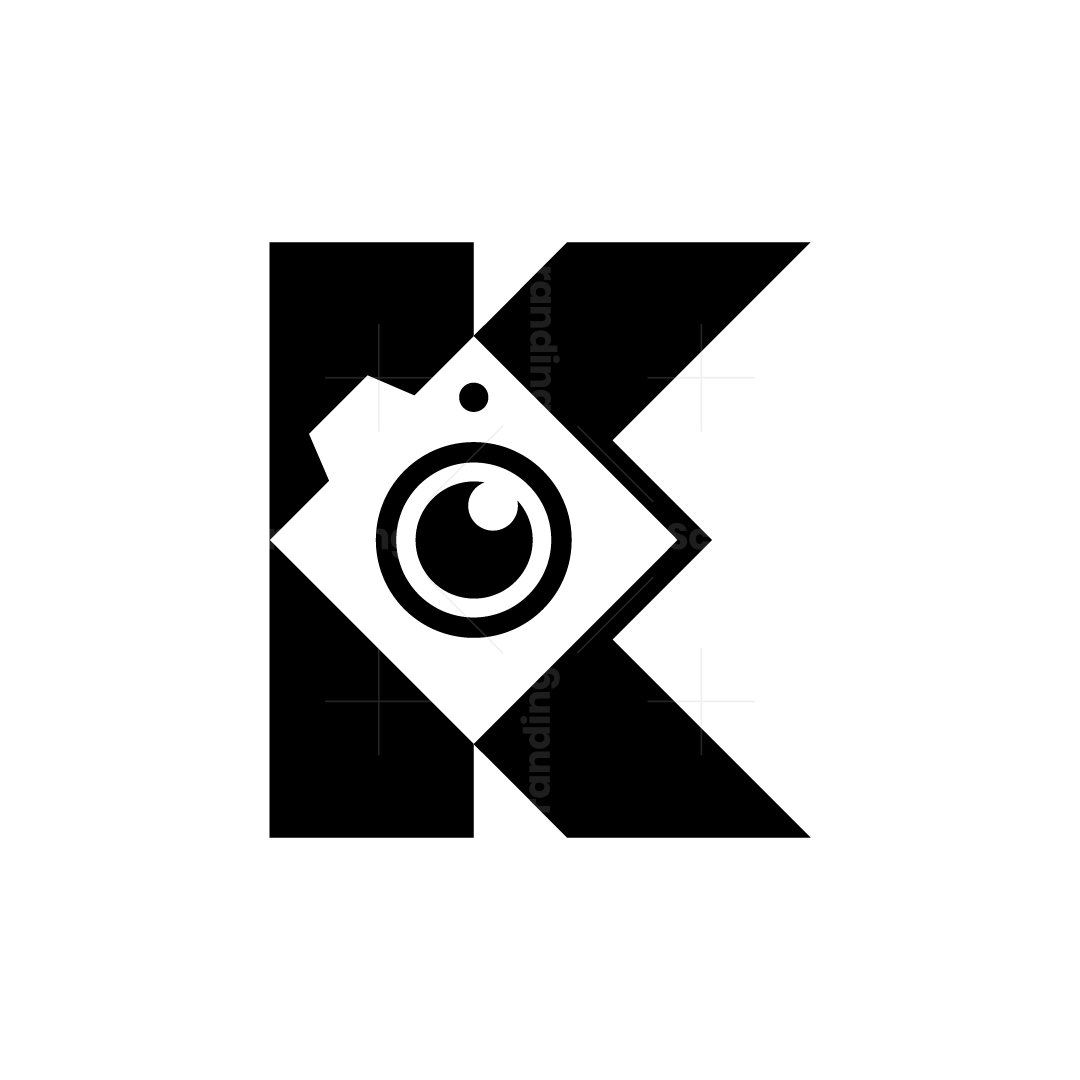 Minimalist Letter K Camera Logo | Scalebranding