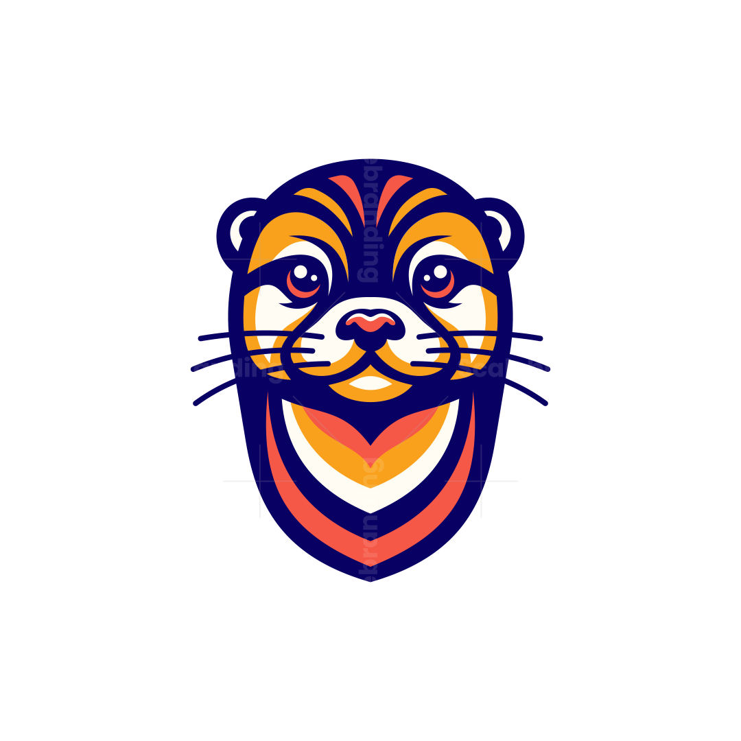 Colorful Otter Head Logo Design | Scalebranding