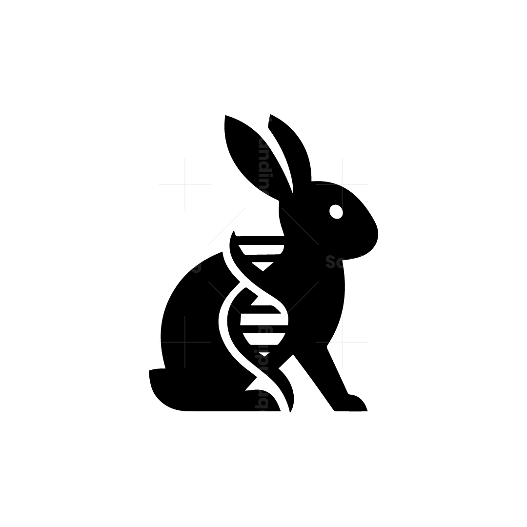 Bio Rabbit Genetic Symbol Logo | Scalebranding