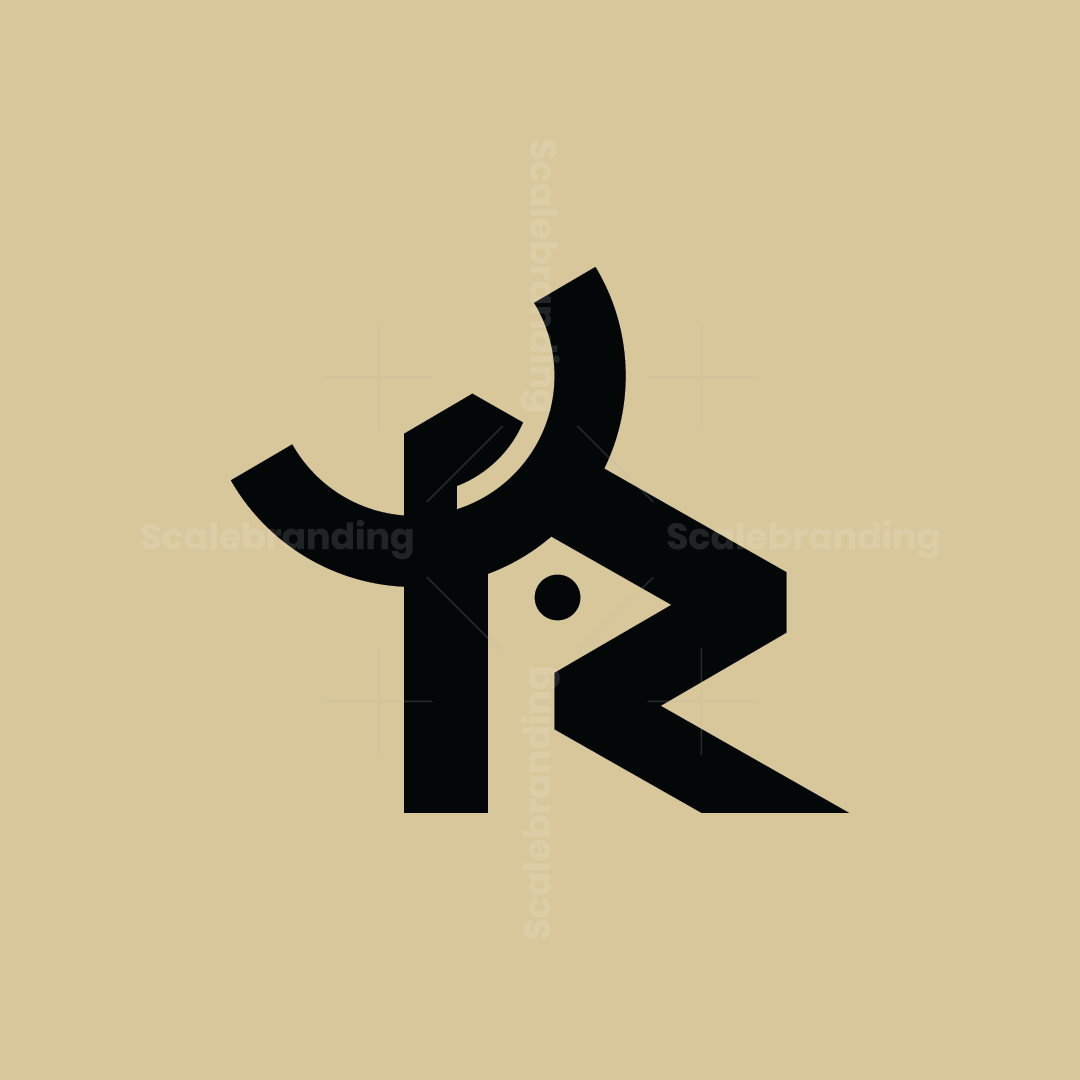 Letter R Deer Minimalist Logo | Scalebranding