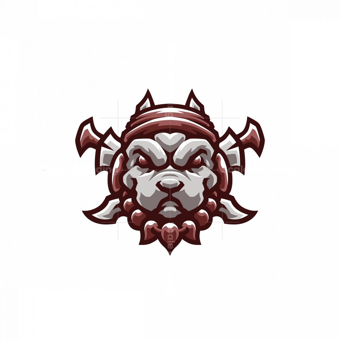 Warrior Pitbull - Dog Mascot Logo Design | Scalebranding