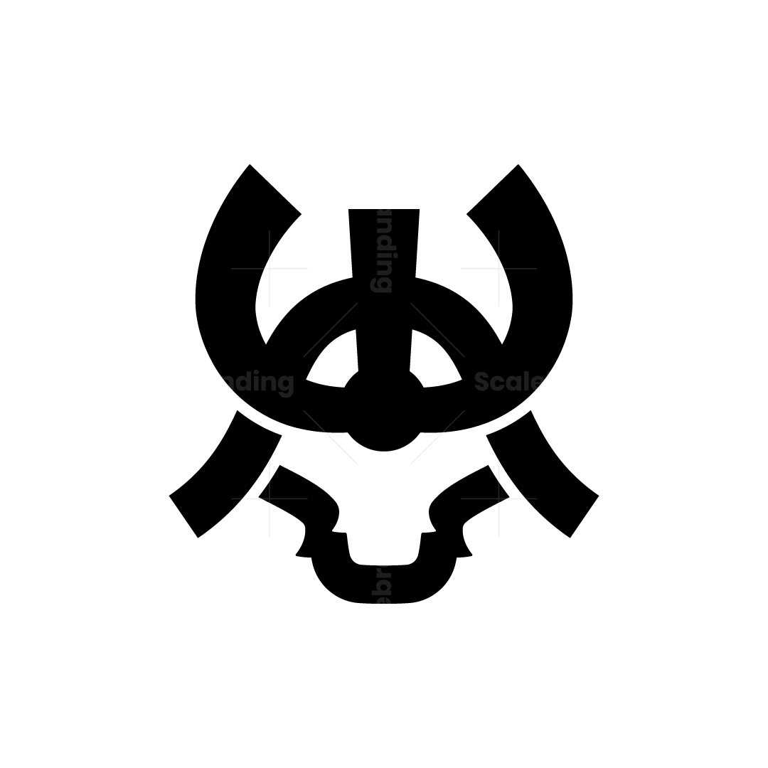 Modern Warrior Samurai Mask Logo | Scalebranding