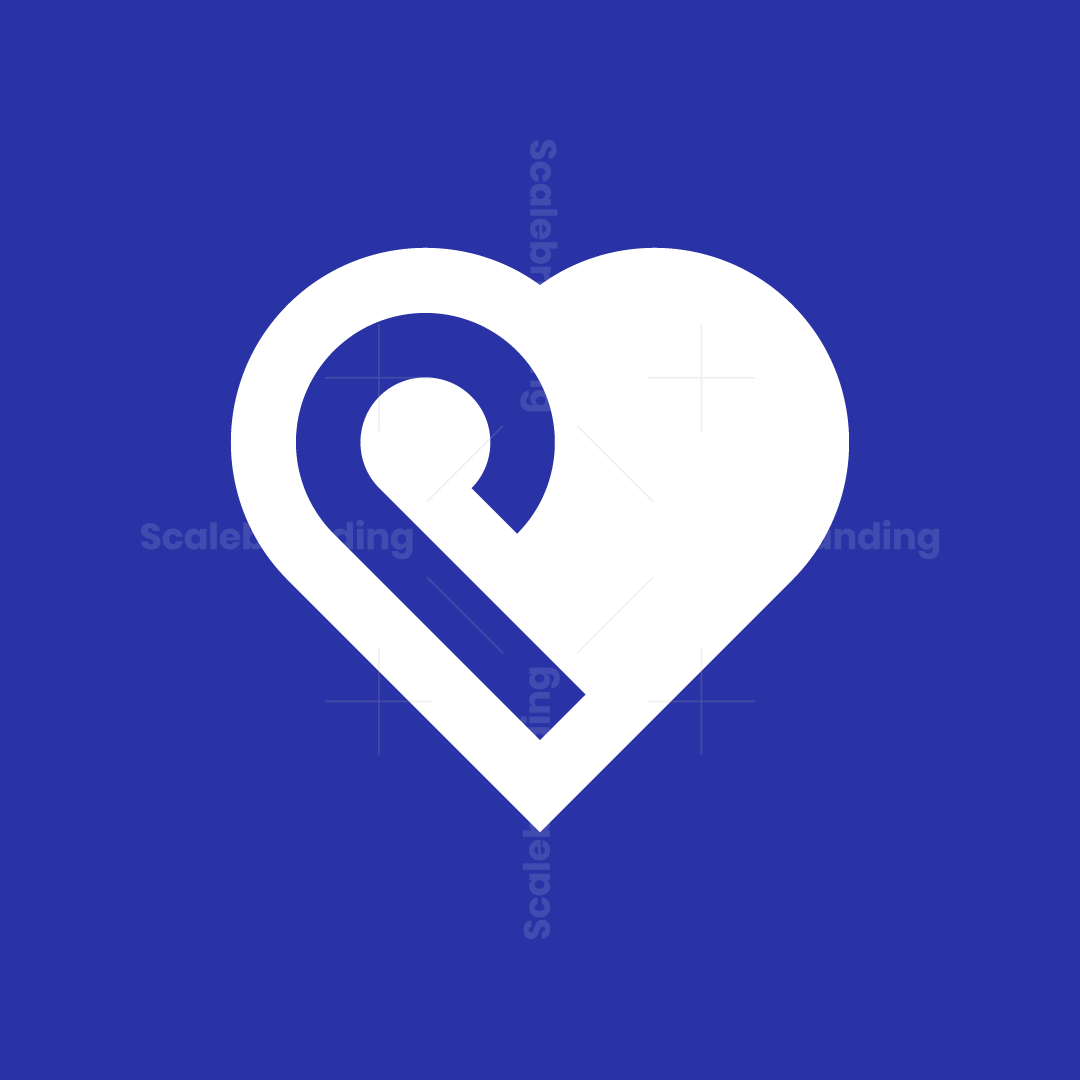 Letter P Love Modern Logo | Scalebranding