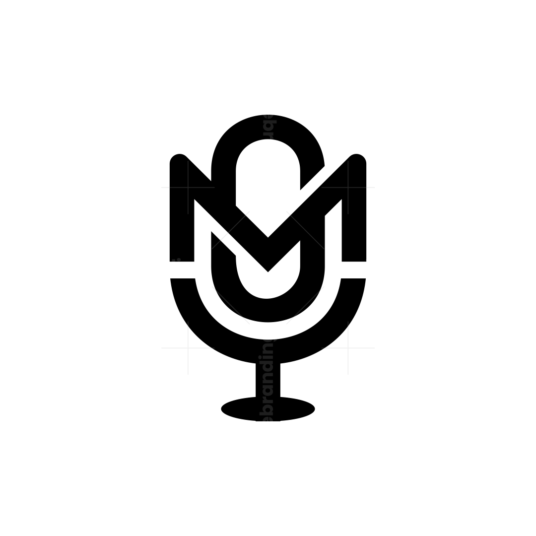 Letter MS Microphone Podcast logo | Scalebranding