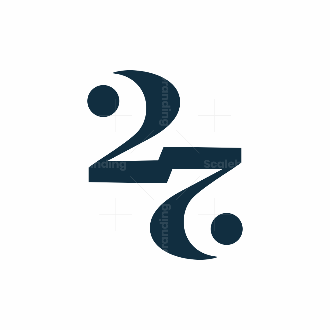 Number two seven Ambigram simple combination logo | Scalebranding