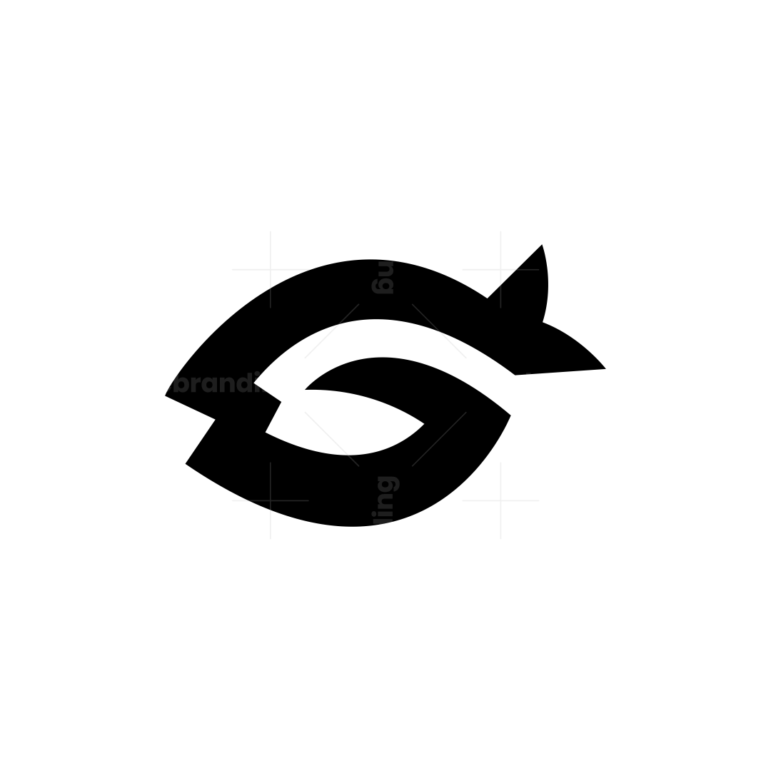 Modern G Letter Fish Logo | Scalebranding