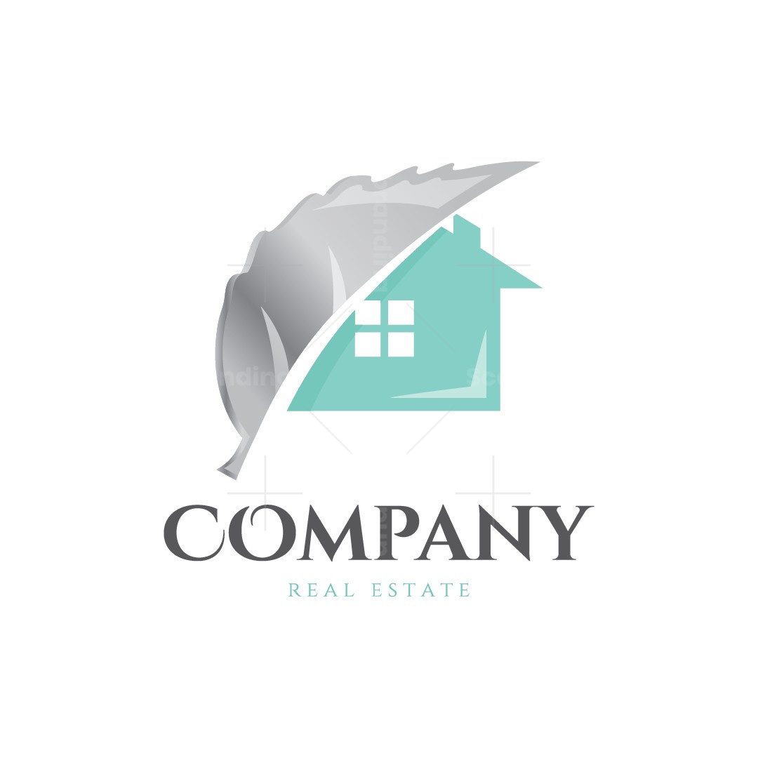 Silver Leaf Real Estate Symbol Logo | Scalebranding