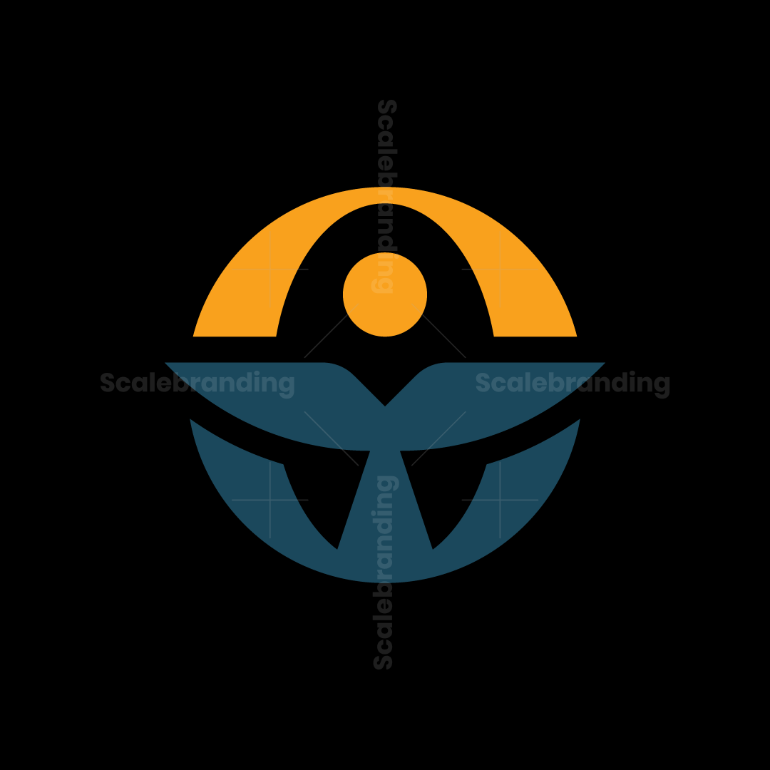 Letter O Whale Tail Logo | Scalebranding