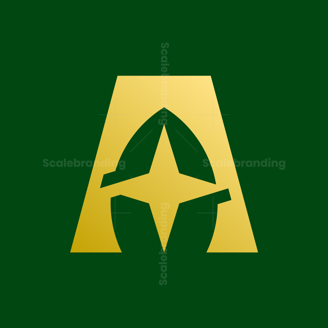 Elegant Letter A Star Mark Logo | Scalebranding