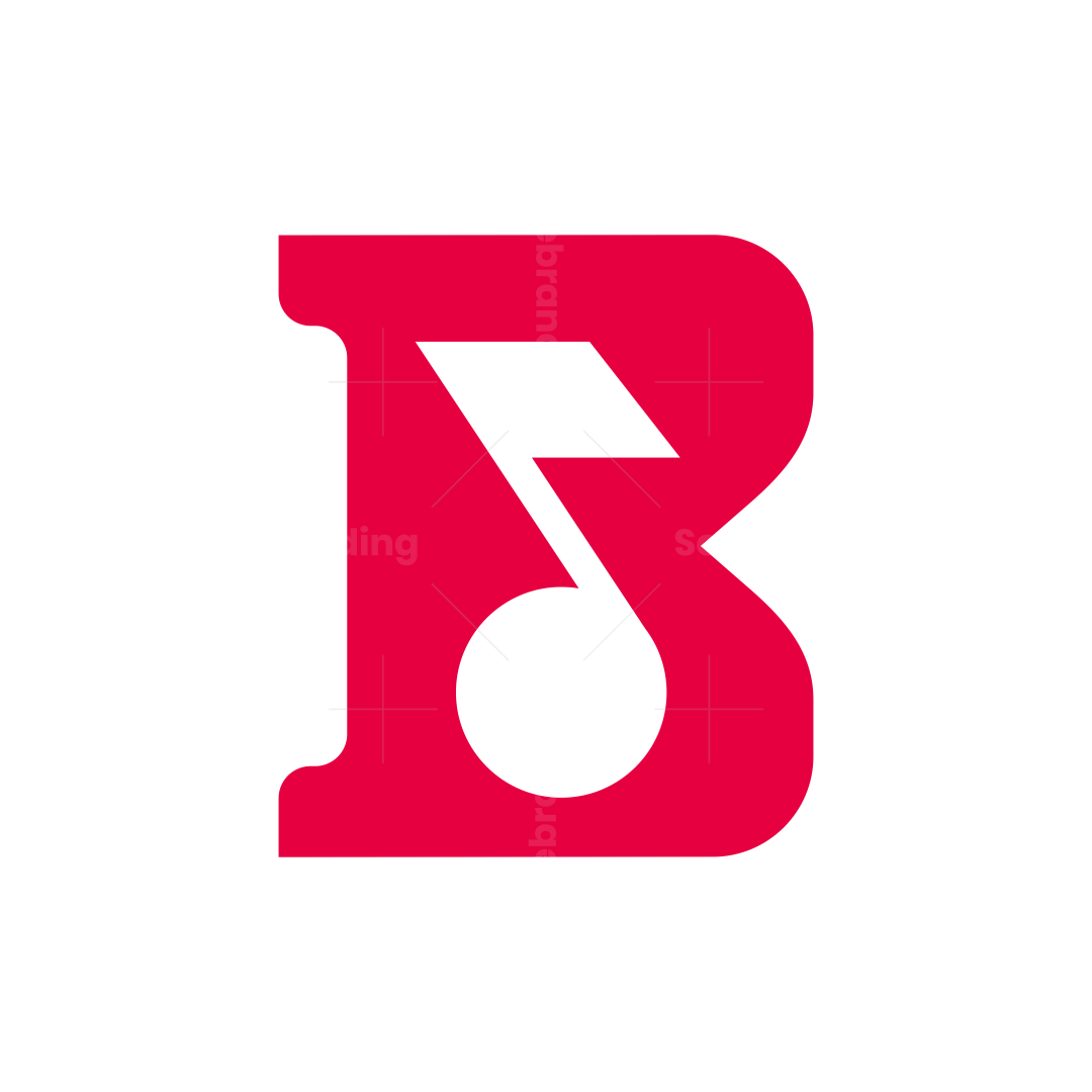 Modern Letter B Music logo | Scalebranding