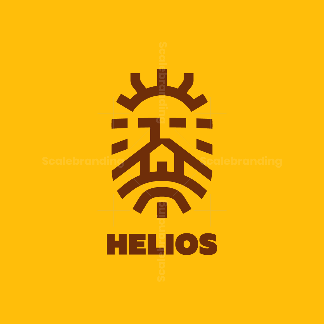 Helios God Beared Man Logo | Scalebranding