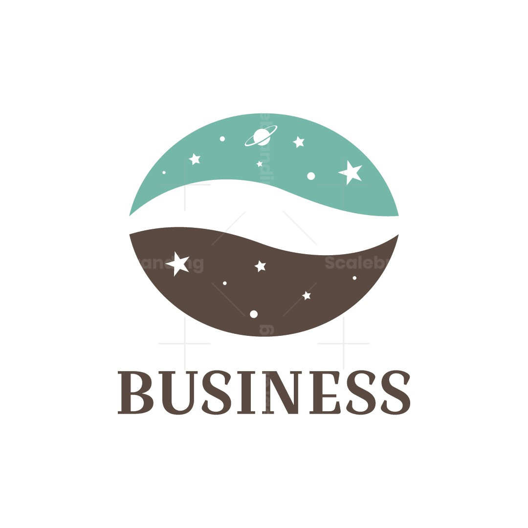 Cafe Space Coffee Bean Logo | Scalebranding