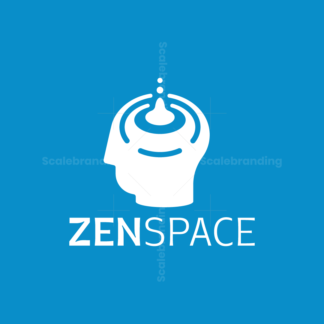 Calm Mind Logo with Human Head and Water Drop | Scalebranding