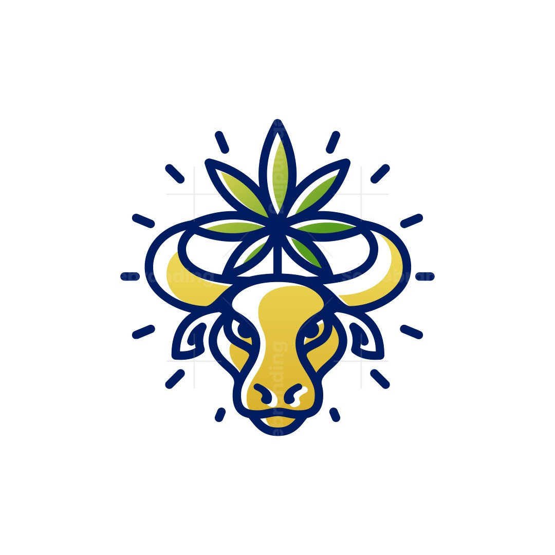 Cannabis Cow Bull Hemp Weed Logo | Scalebranding