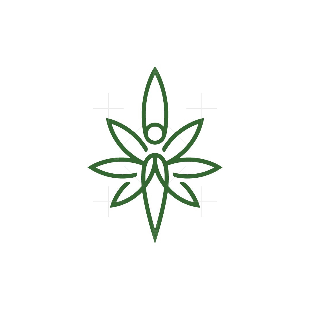 Cannabis Leaf Angel Logo | Scalebranding