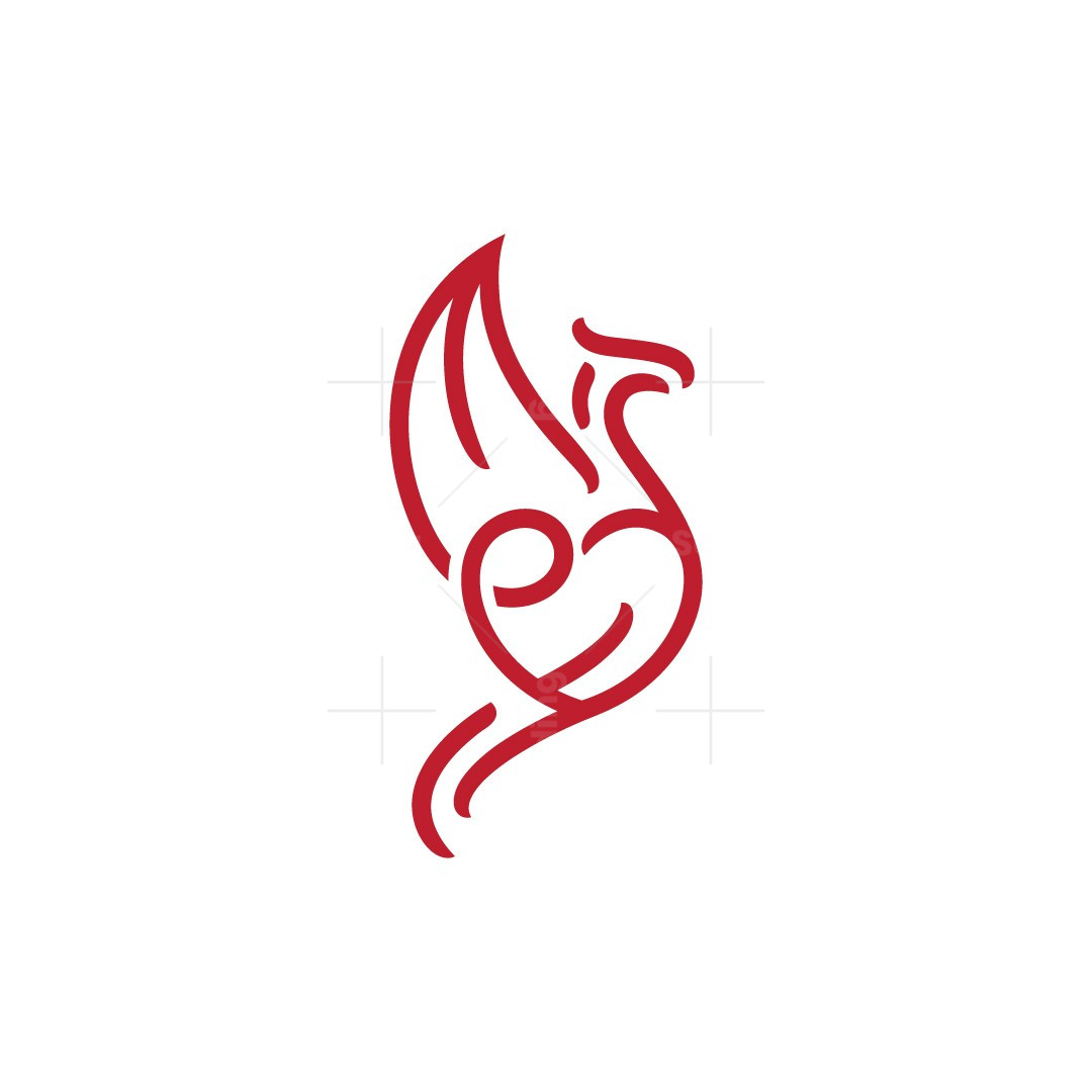 Care Phoenix Logo Red Heart Phoenix Logo | Scalebranding