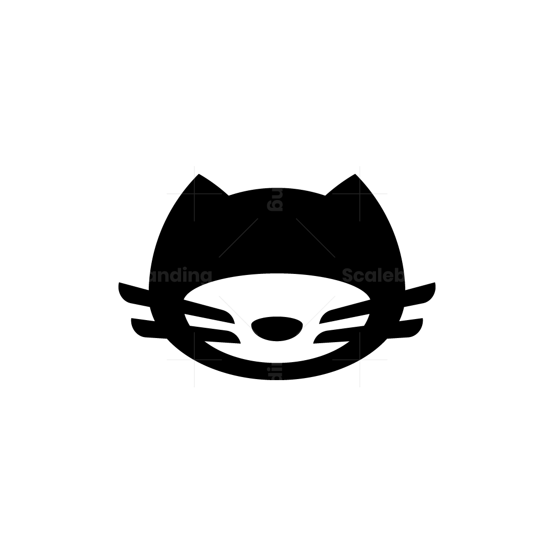 Simple modern playful mysterious hoodie cat kitty cool logo | Scalebranding