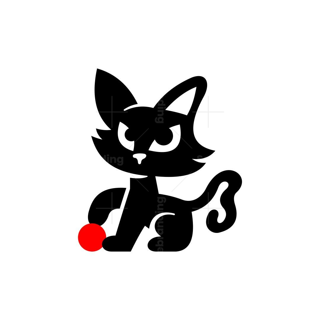 Cat Playing Ball Logo | Scalebranding