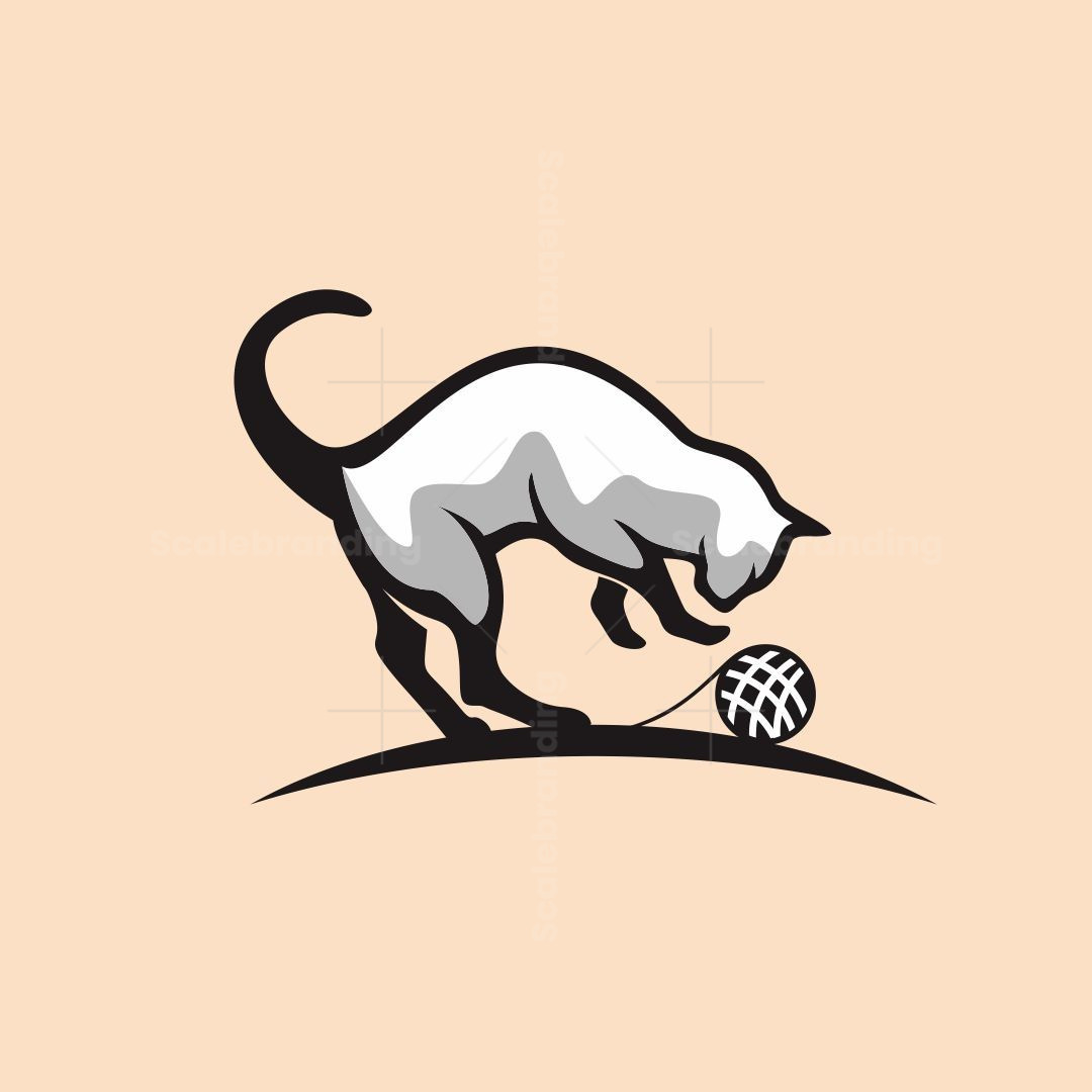Cat Playing Logo | Scalebranding