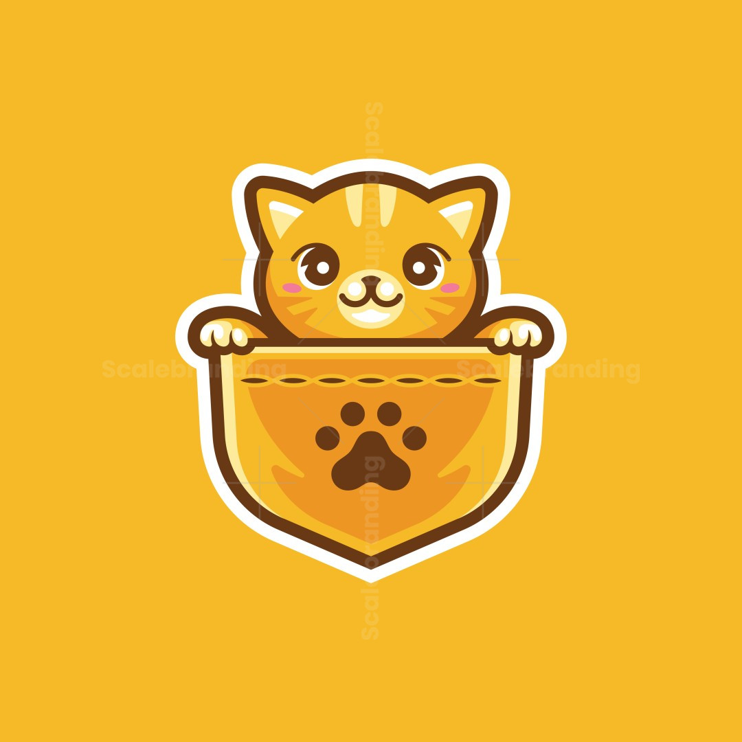 Cat Pocket Mascot Logo | Scalebranding