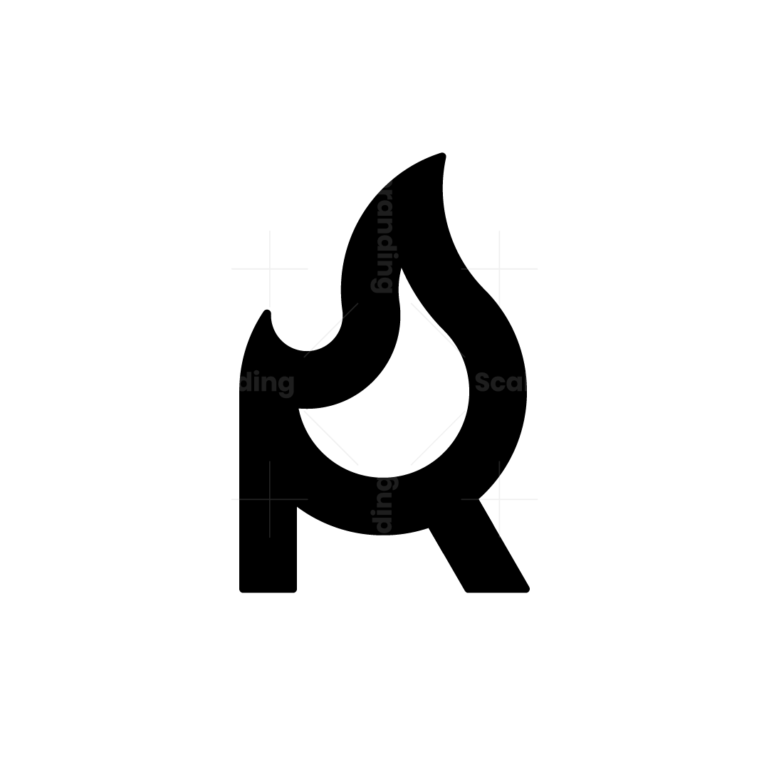Letter R Fire Modern Logo | Scalebranding