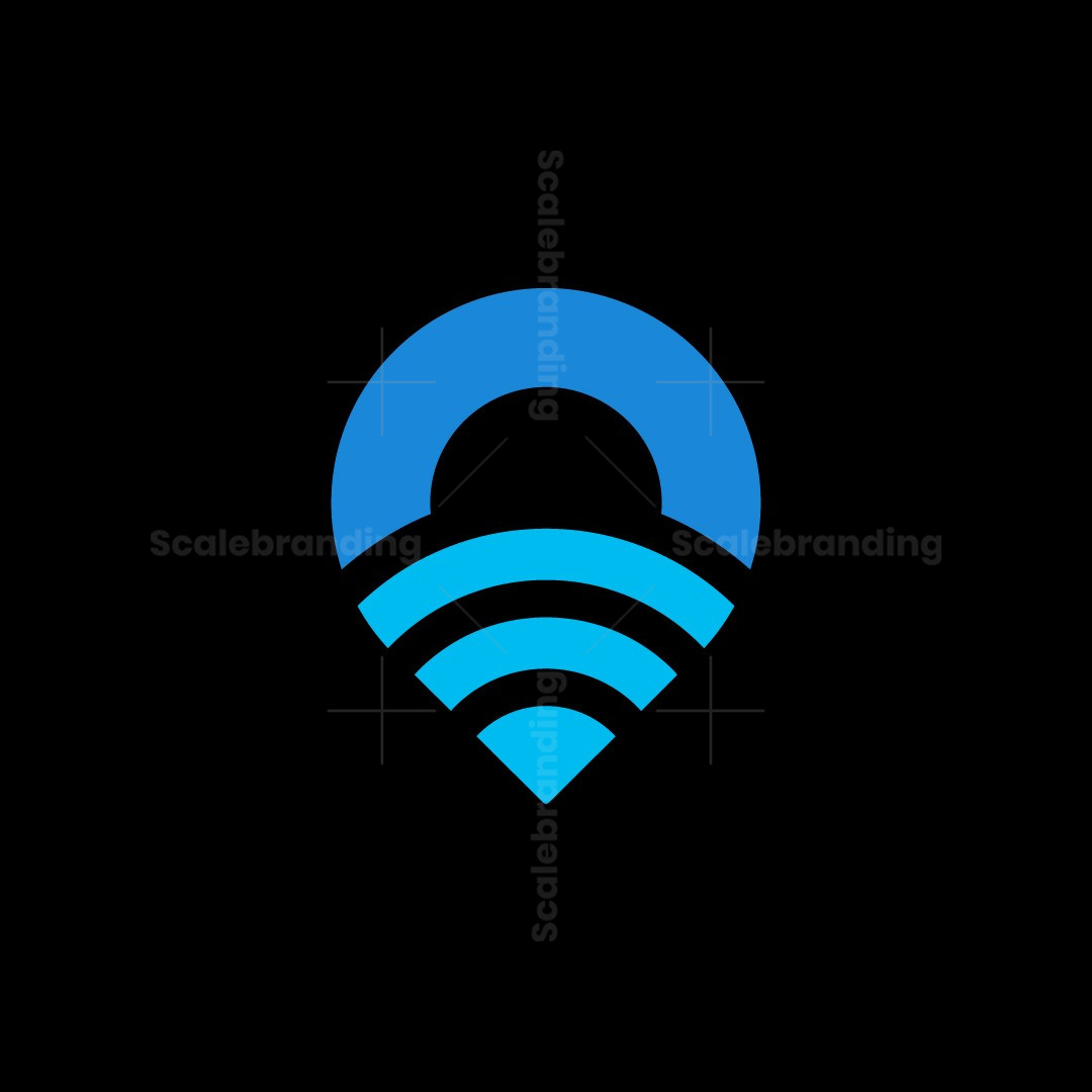Pin Map Wifi Logo | Scalebranding