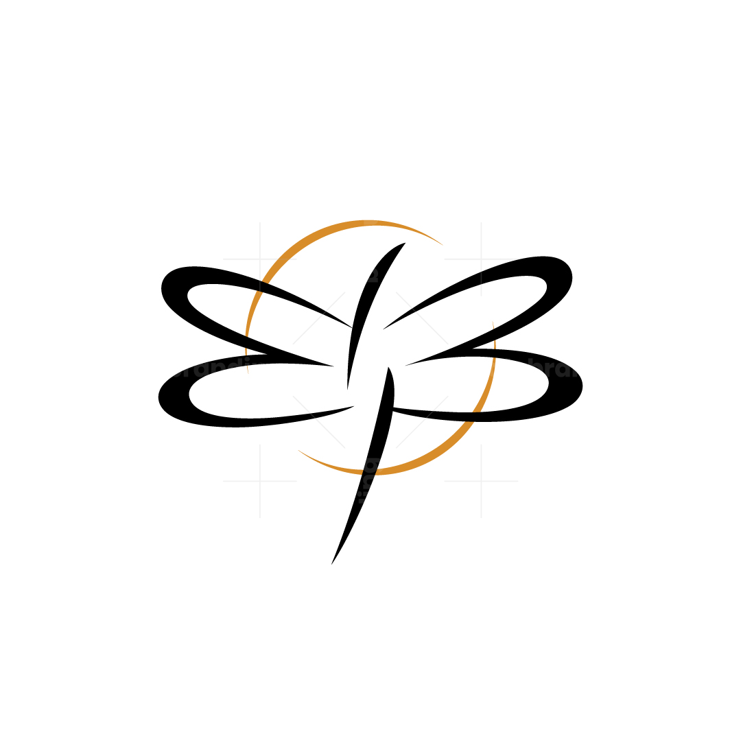Letter EB Dragonfly Monogram Logo | Scalebranding